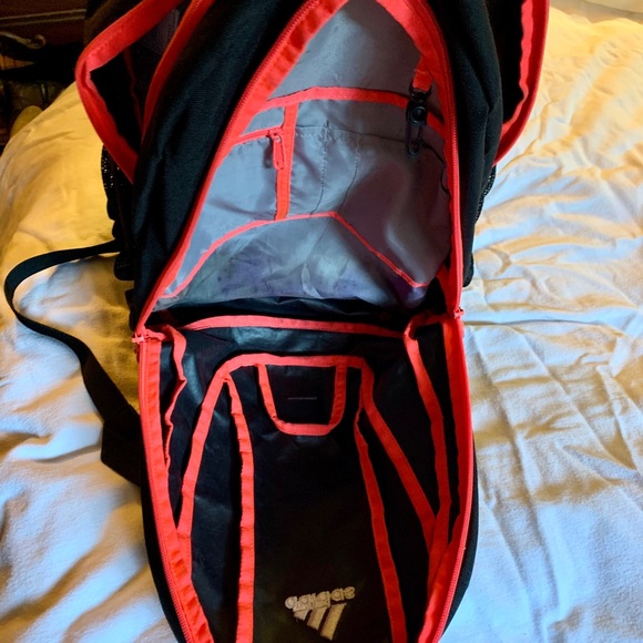 adidas | Bags | Adidas Backpack Black Pink Double Zipper | Poshmark